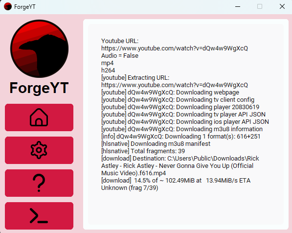 ForgeYT - A YouTube to MP3/Audio Converter
